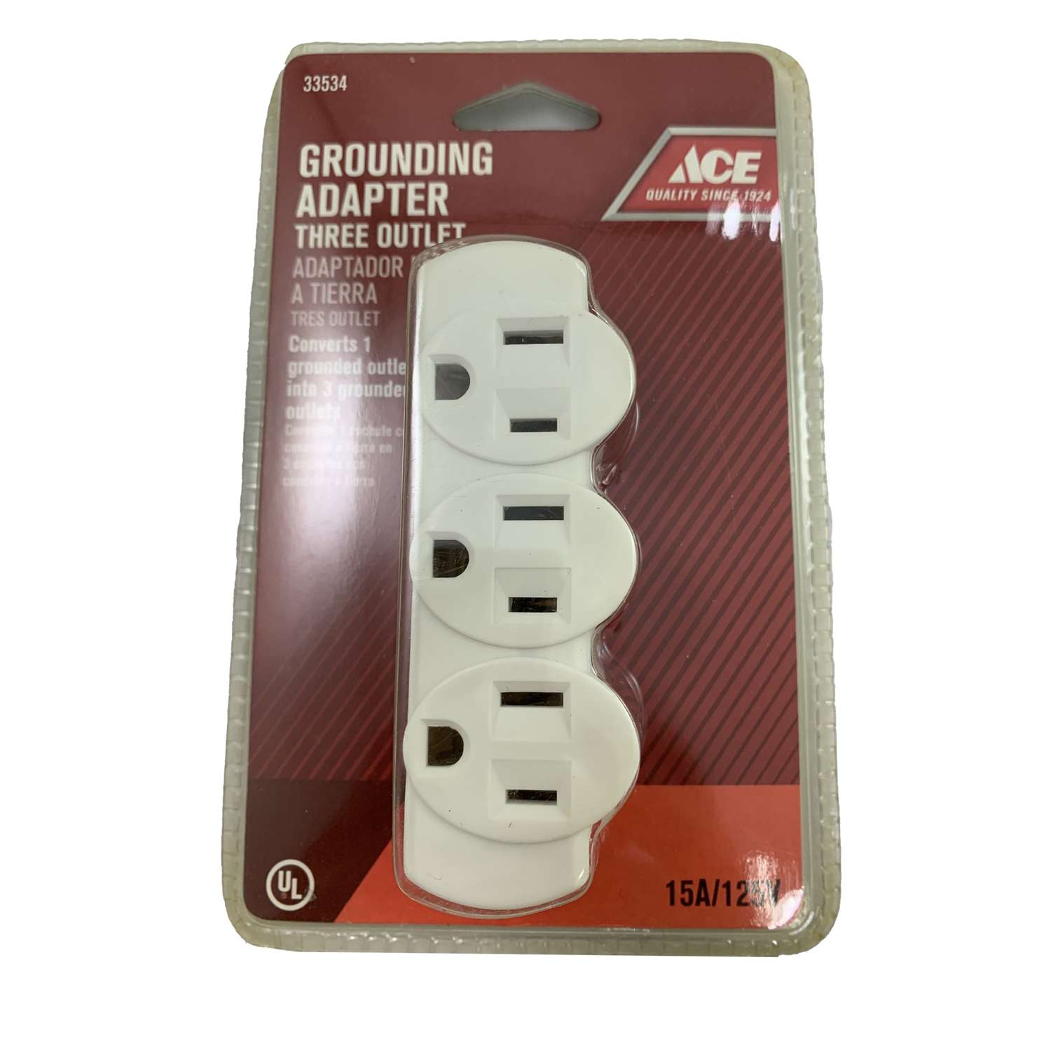 Ace Grounded 3 outlets Adapter 1 pk - Ace Hardware