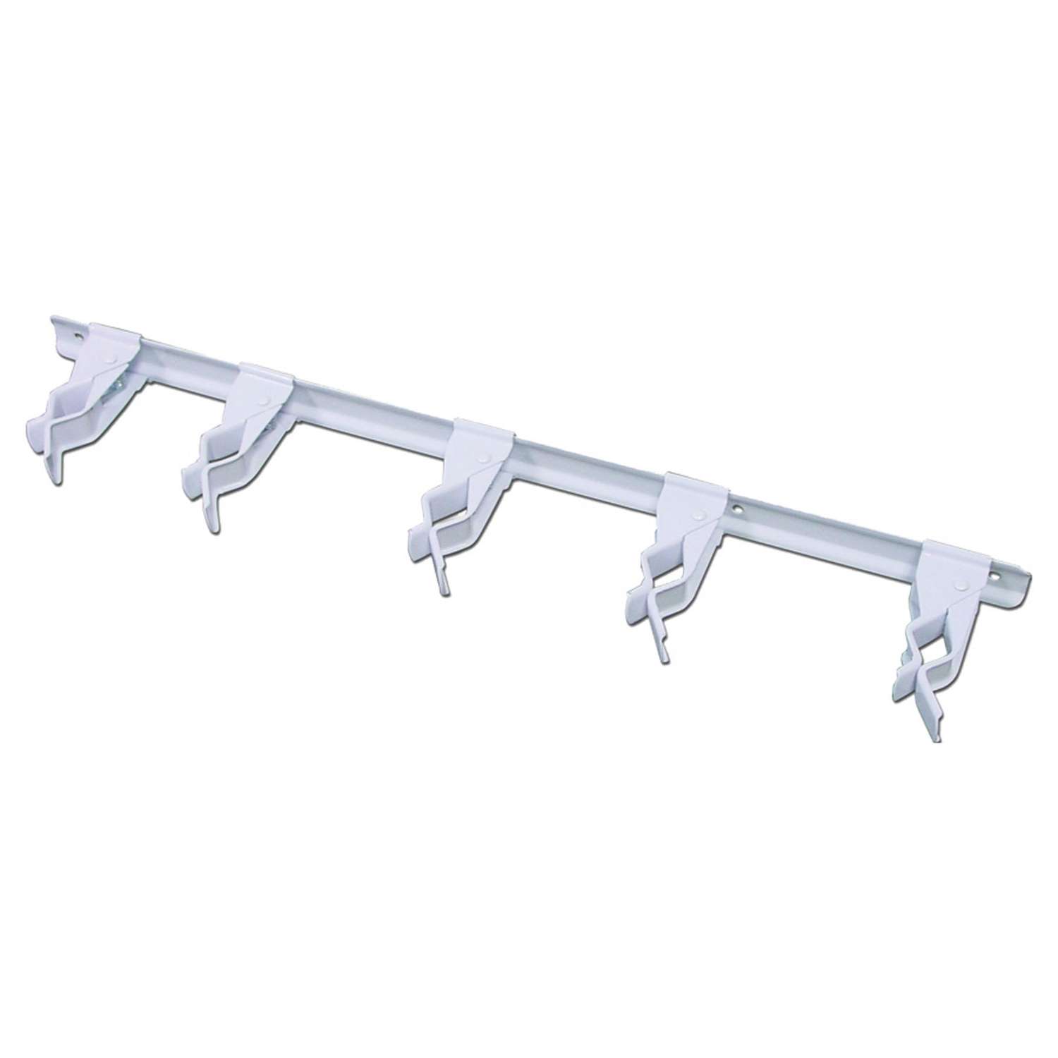 Crawford 17 in. L White Steel Sliding Spring Grip Organizer Hanger ...