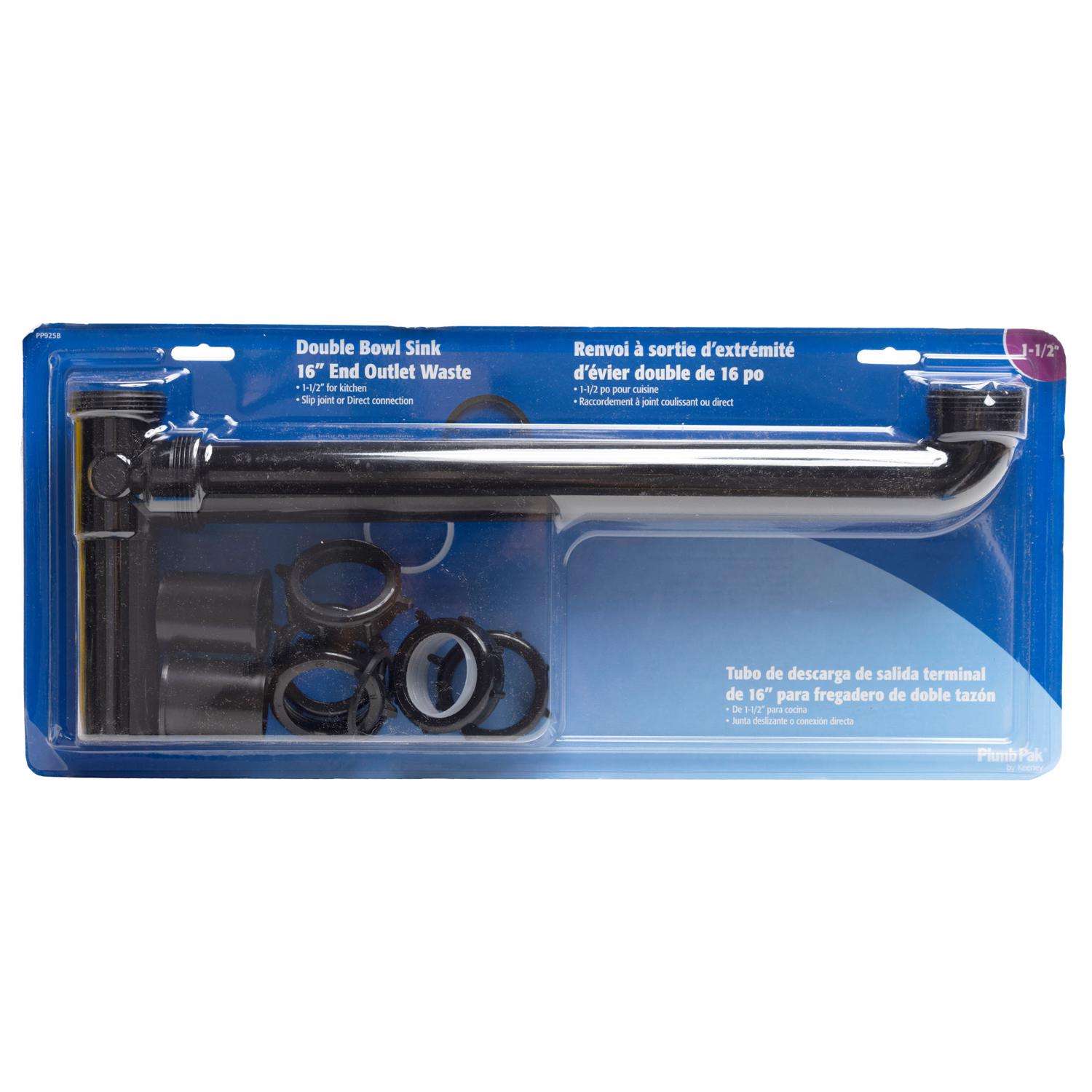 Plumb Pak 1-1/2 in. D X 16 in. L Plastic End Outlet Waste - Ace Hardware