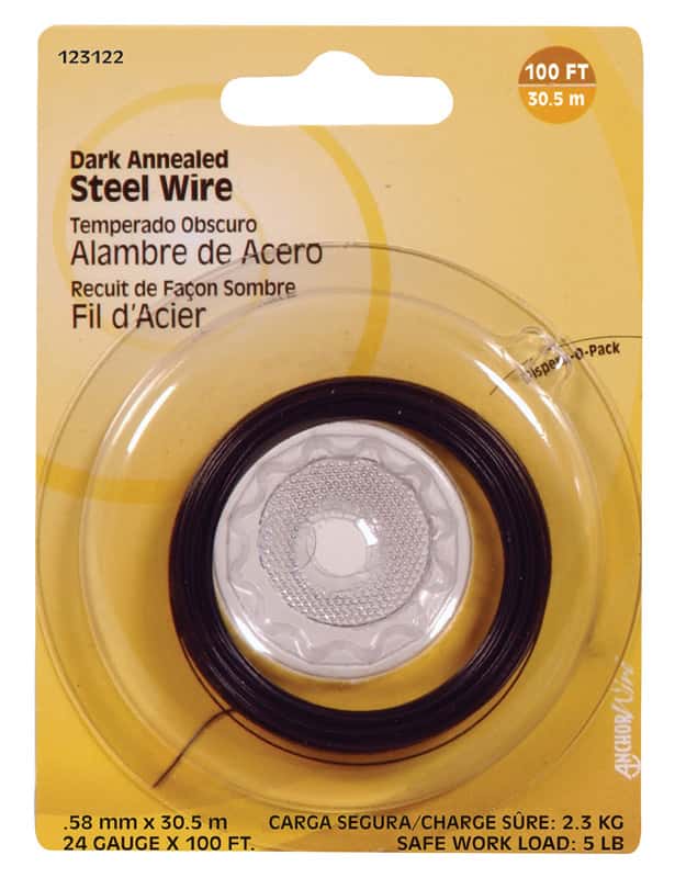 Hillman 100 ft. L Black Annealed Steel 24 Ga. Wire - Ace Hardware