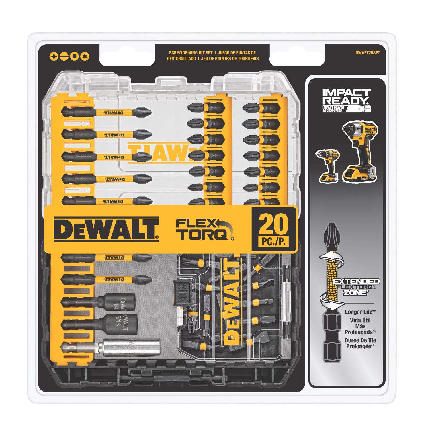 DeWalt FlexTorq Assorted Screwdriving Bit Set 20 pc - Ace Hardware
