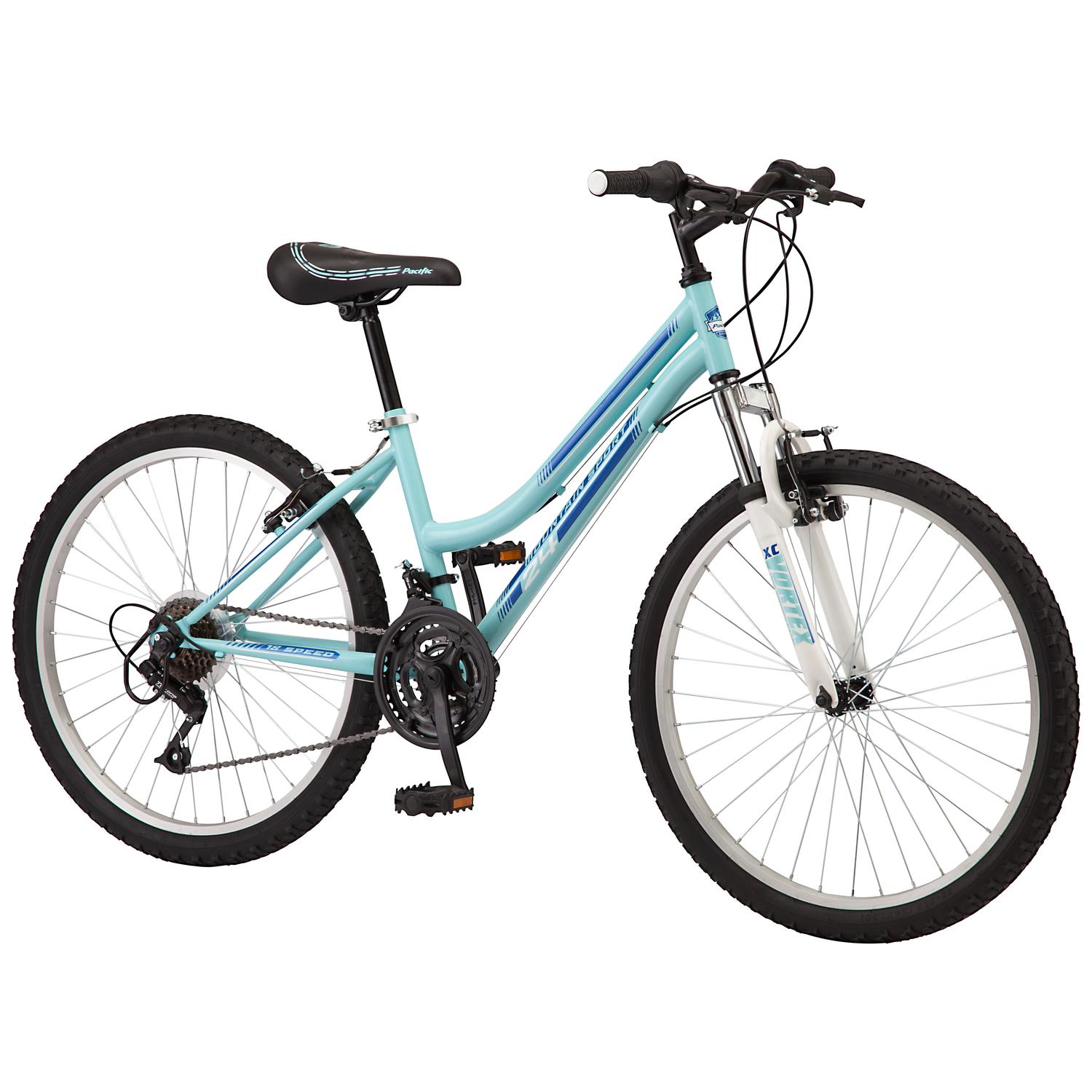 Pacific Cycle Girls 24 in. D Rigid Mountain Bicycke Blue - Sansujyuku