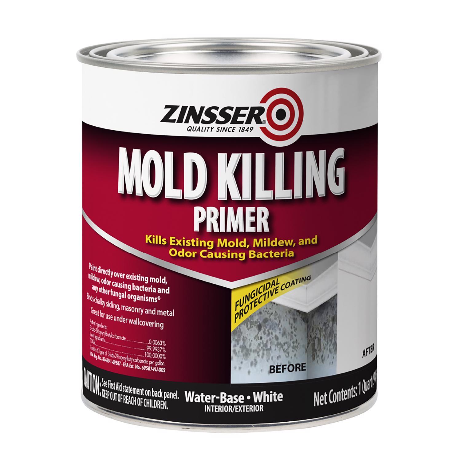 Zinsser White Water-Based Acrylic Mold Killing Primer 1 qt Mfr# 276087 ...