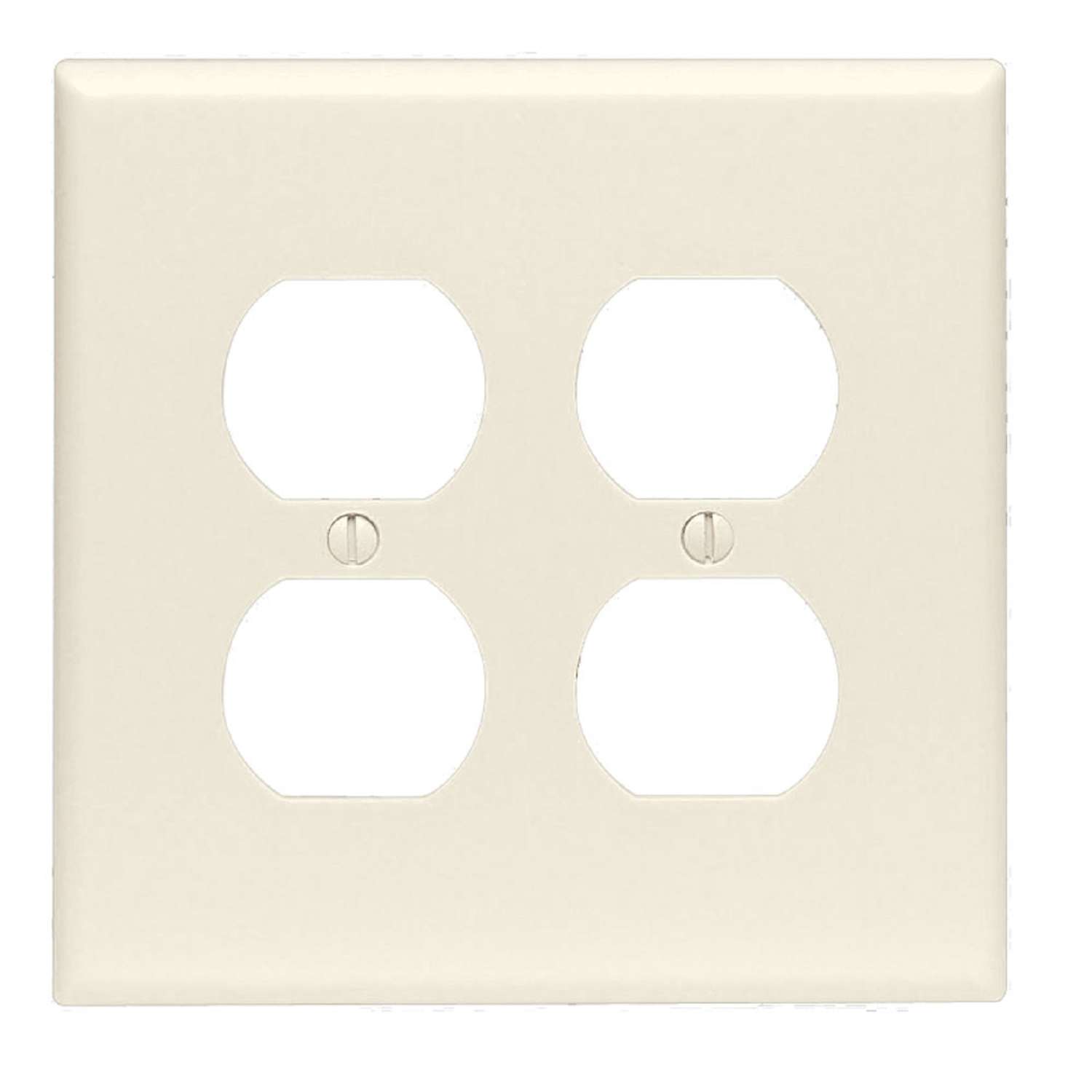 Leviton Almond 2 gang Thermoplastic Duplex Wall Plate 1 pk - Ace Hardware