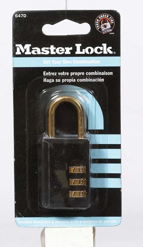 Master Lock 1-13/16 in. H X 9/16 in. W X 1-3/16 in. L Steel 3-Dial ...