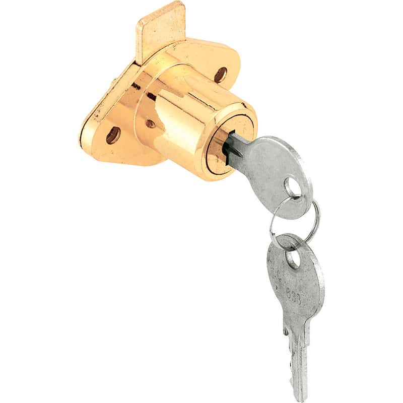 Prime-Line Bright Brass Bronze Steel Cabinet/Drawer Lock - Ace Hardware
