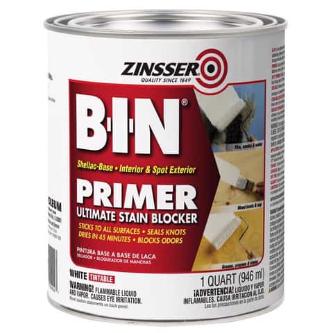 Zinsser B-I-N White Flat Shellac-Based Primer and Sealer 1 qt - Ace ...