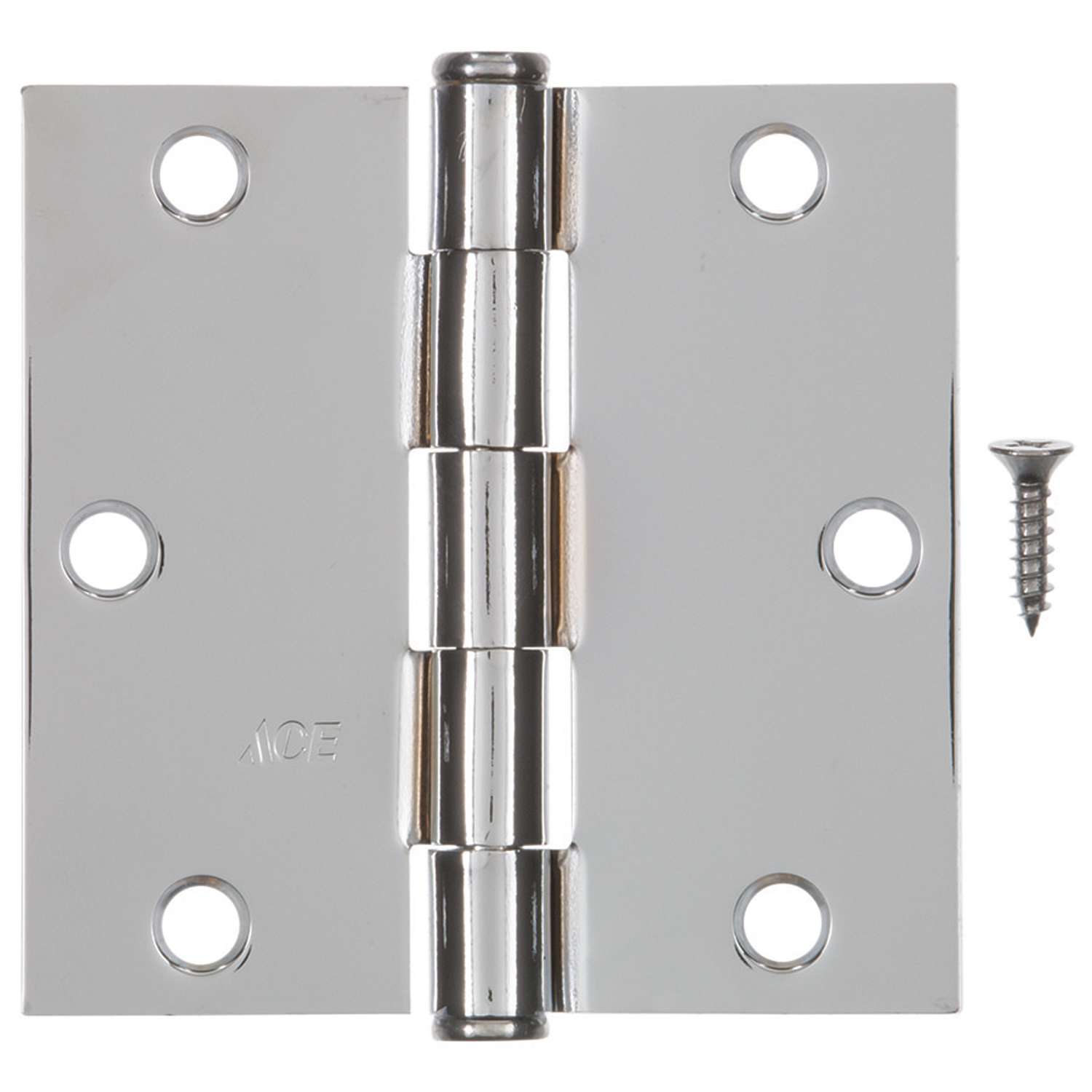 Ace 3-1/2 in. L Chrome Residential Door Hinge 3 pk - Ace Hardware