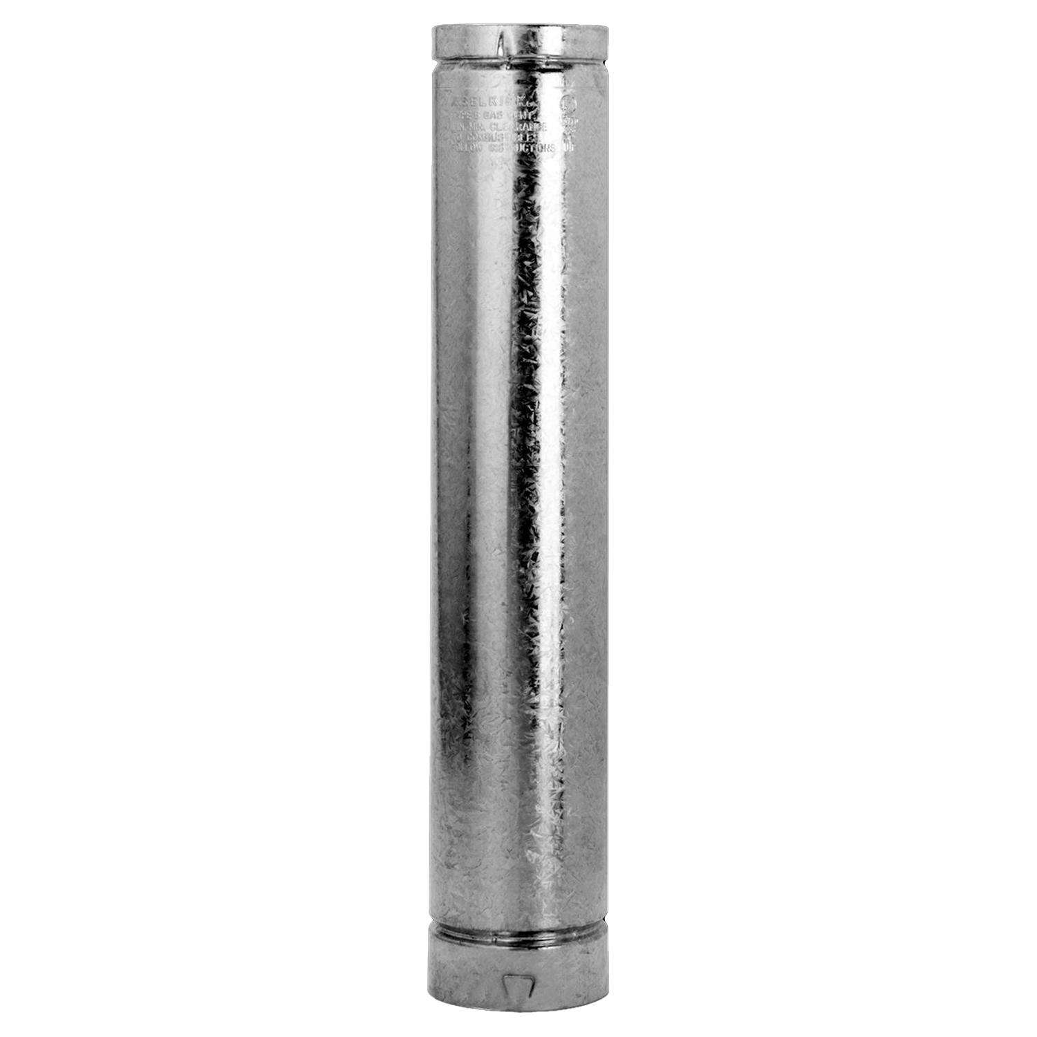 Selkirk 3 in. D X 24 in. L Aluminum/Galvanized Steel Round Gas Vent ...