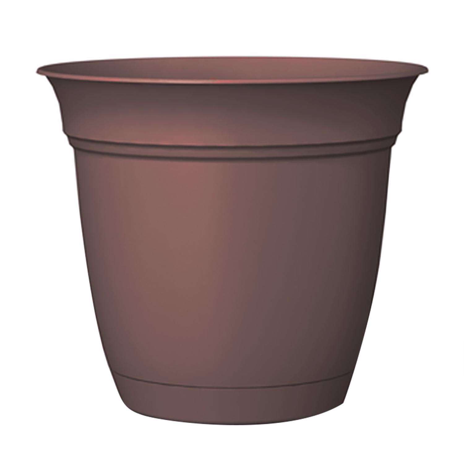 HC Companies Eclipse 10.5 in. H X 12 in. D Plastic Classic Planter ...