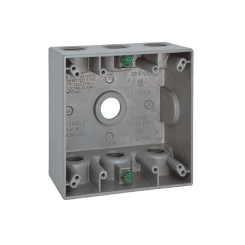 Sigma Engineered Solutions New Work 30.3 cu in Square Metallic 2 gang ...