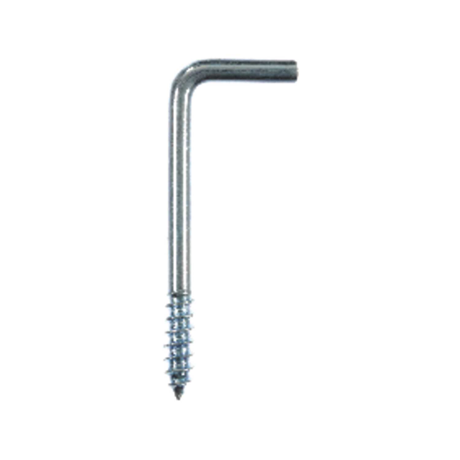 Ace Small Zinc-Plated Silver Steel 1.8125 in. L Square Bend Screw Hook ...