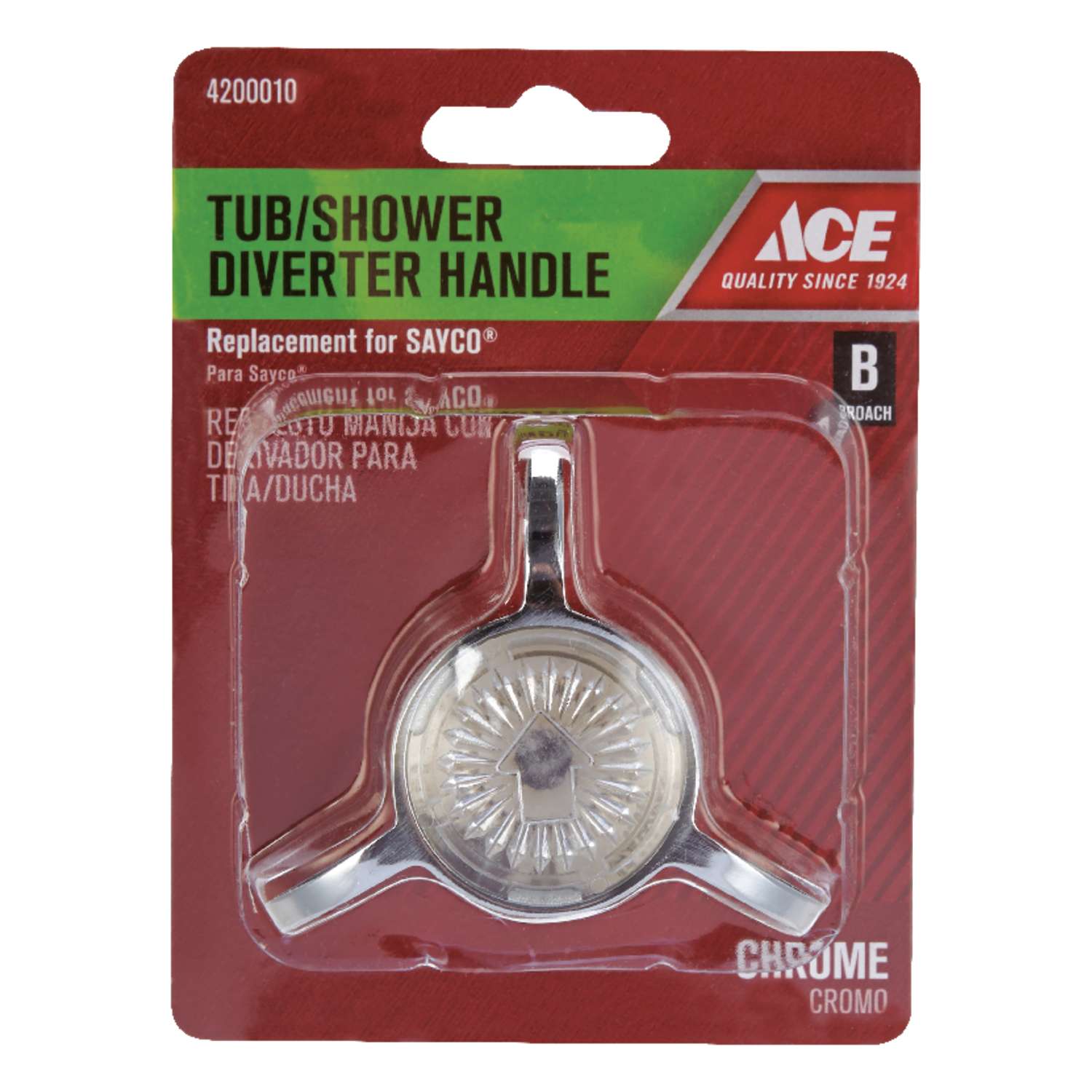 Ace For Sayco Chrome Tub and Shower Diverter Handle - Ace Hardware