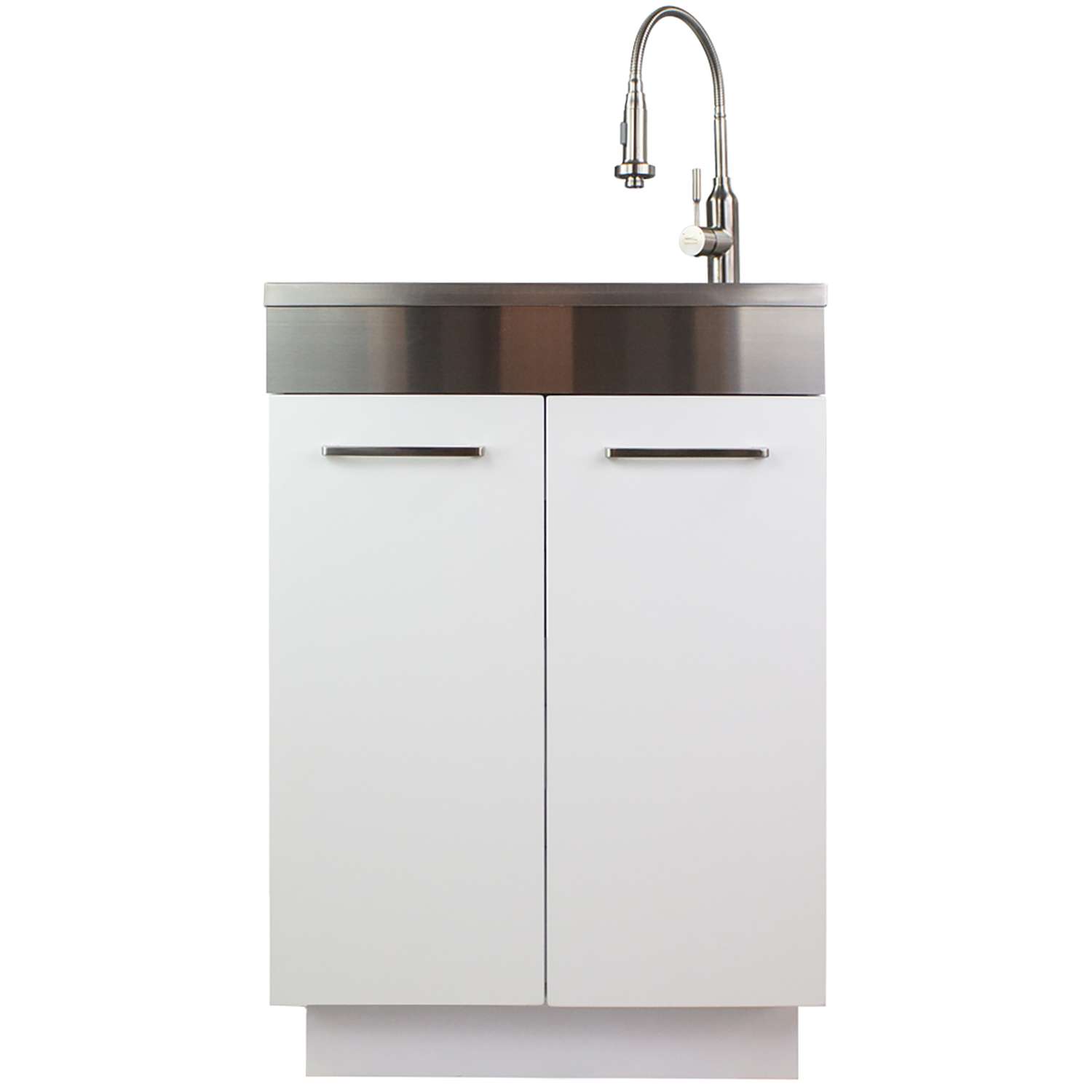 Transolid 23.6 in. W X 19.7 in. D Freestanding Stainless Steel Laundry Sink with Cabinet Mfr TCA 2420 WS Ace Hardware