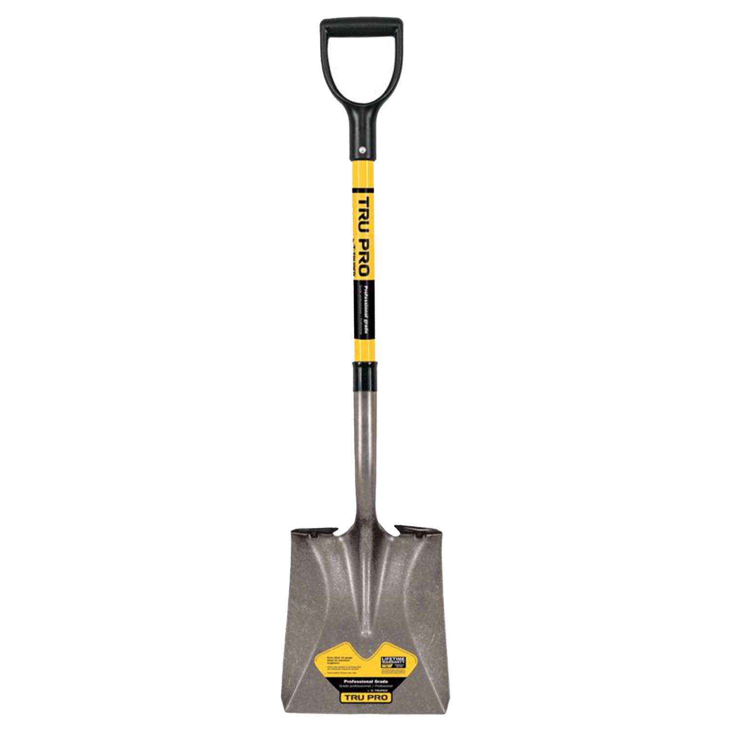 Truper Tru-Tough 41 in. Steel Square Transfer Shovel Fiberglass Handle ...