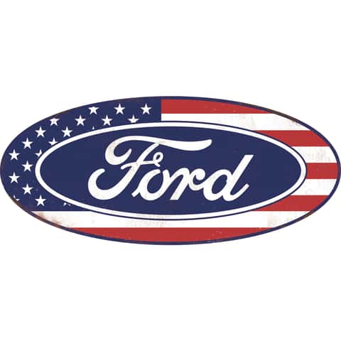 Open Road Brands Ford American Flag Sign Tin 1 pk - Ace Hardware