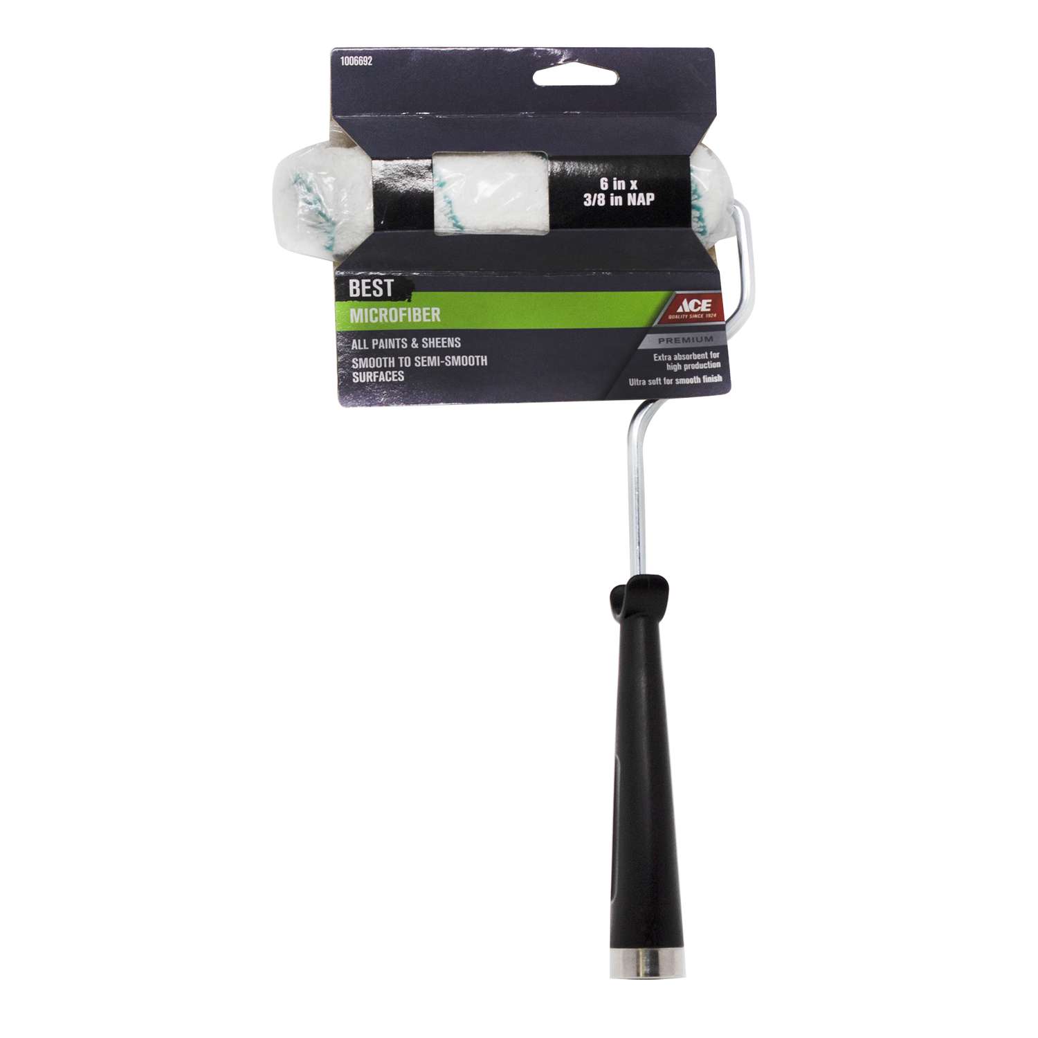 Ace Best Microfiber 6 in. W x 3/8 in. Mini Paint Roller with Frame 1 pk ...