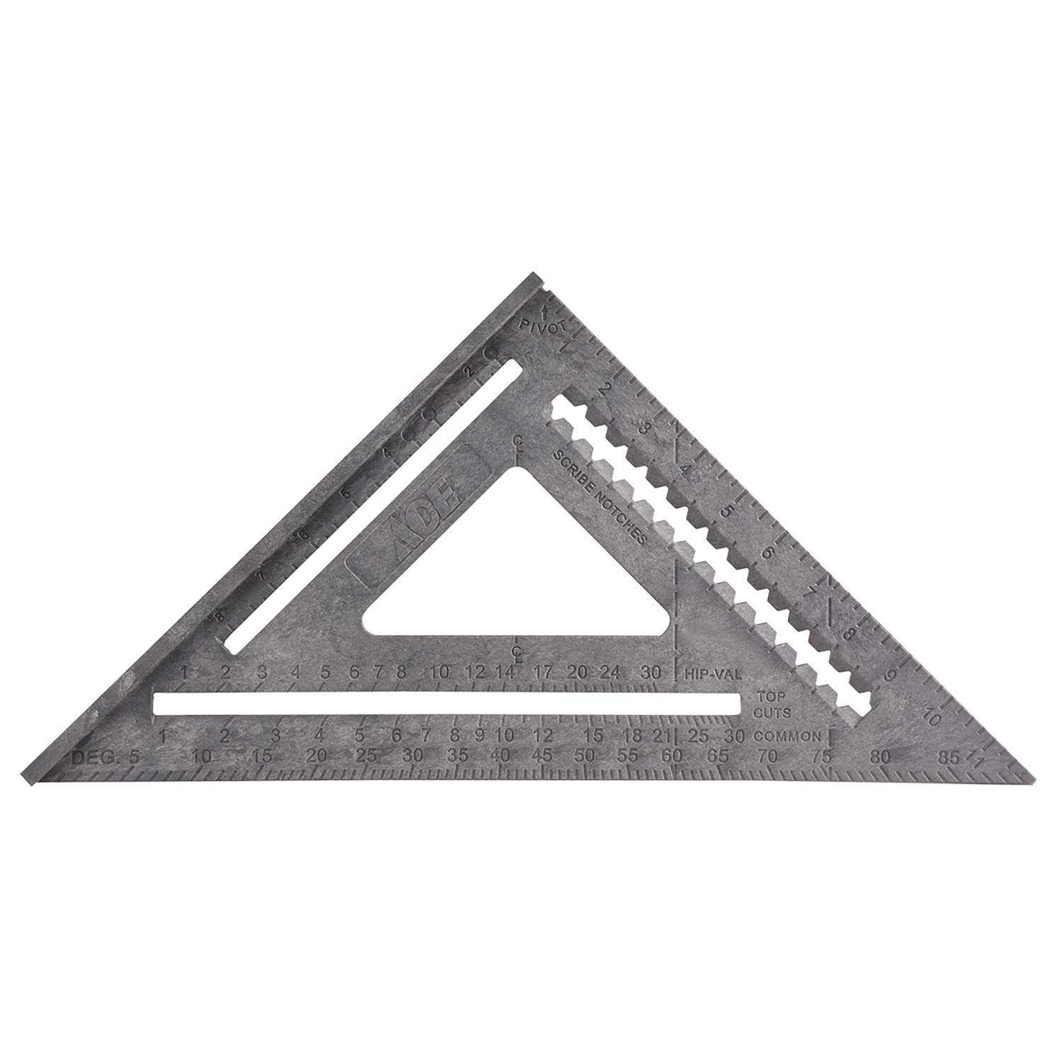 Ace 12 in. L X 17 in. H ABS Plastic Rafter Square - Ace Hardware