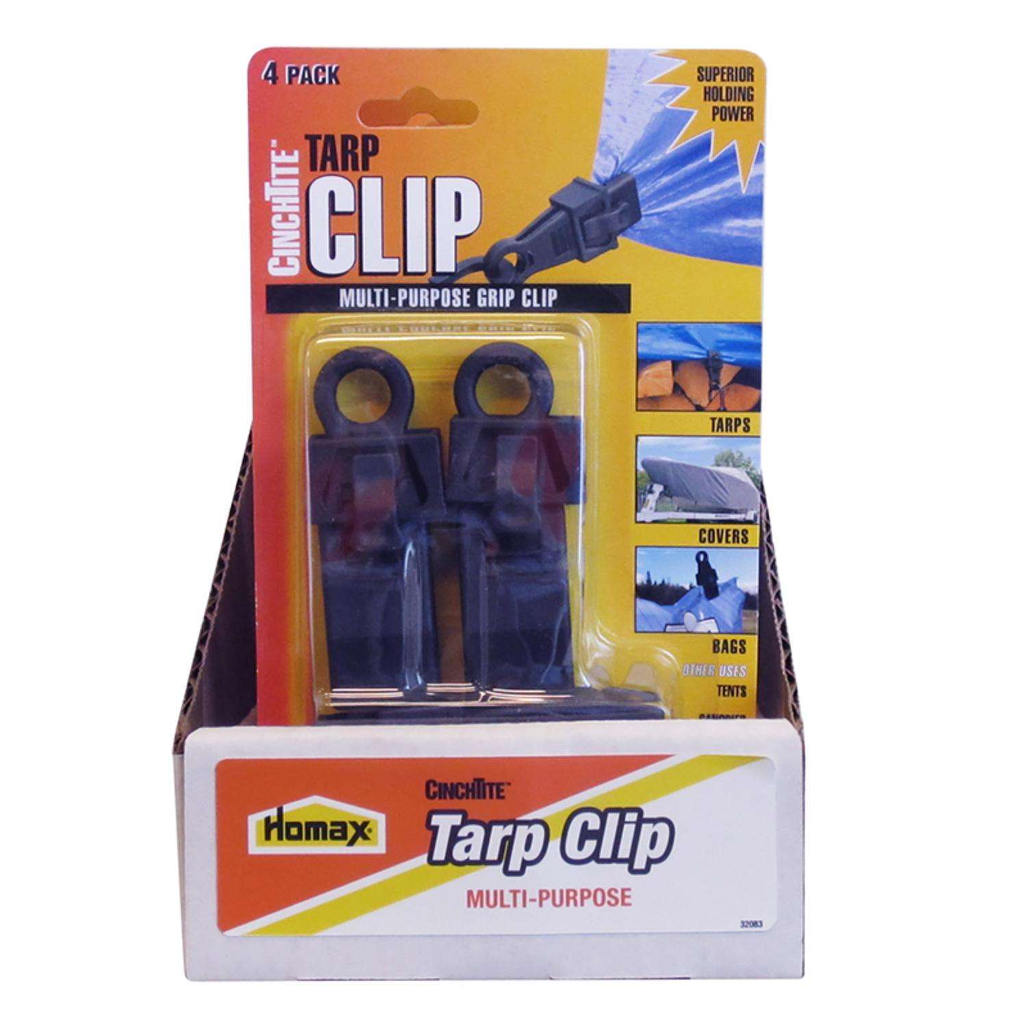 Homax Cinchtite Plastic Tarp Clip Black - Ace Hardware