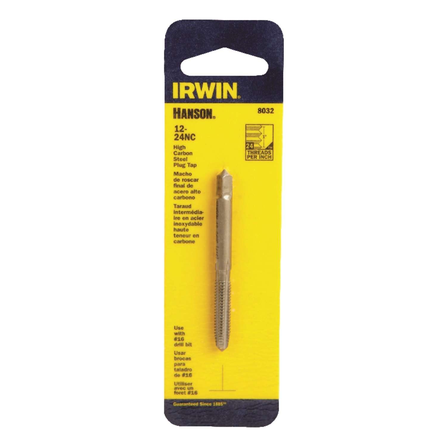 Irwin Hanson High Carbon Steel SAE Plug Tap 12-24NC 1 pc. - Ace Hardware