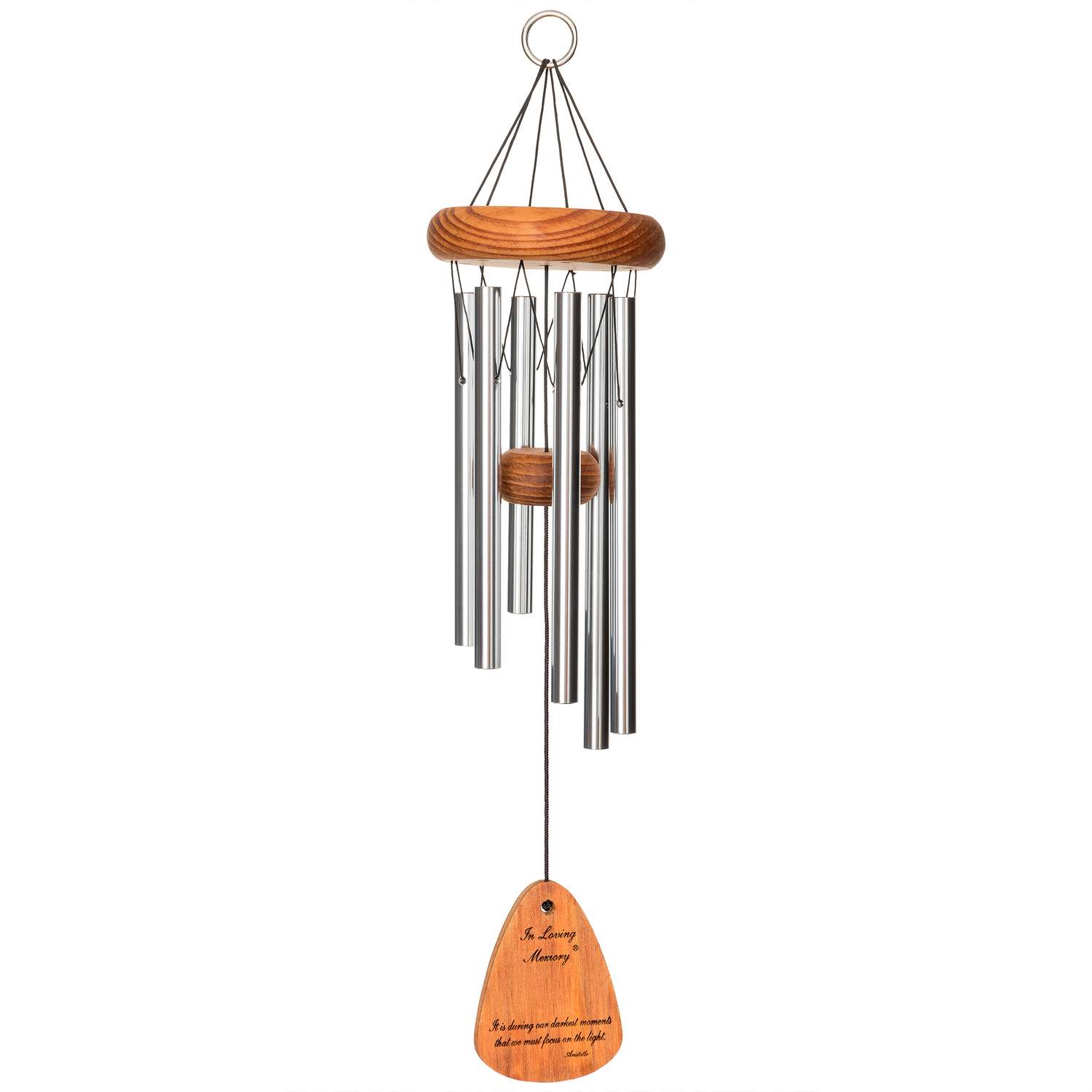 Wind River In Loving Memory Silver Aluminum/Wood Wind Chime - Ace Hardware