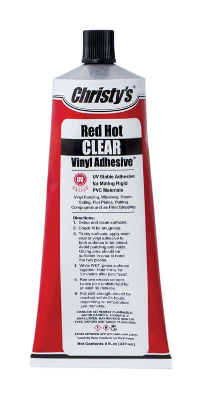 Christys Red Hot Clear Adhesive For PVC/Vinyl 1.5 oz. - Ace Hardware