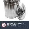 Behrens 20 gal Silver Galvanized Steel Garbage Can Lid Included Animal ...