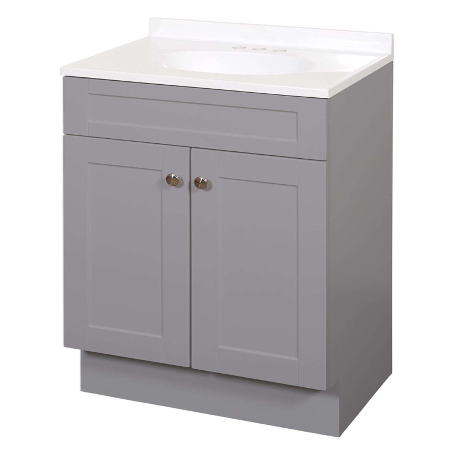 Zenna Home Single Gary Bathroom Vanity 30 in. W X 18 in. D X 35 in. H ...
