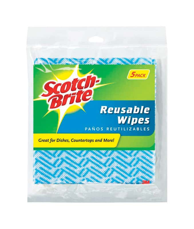 Scotch-Brite Microfiber Cleaning Cloth 11.5 in. W X 19.5 in. L 5 pk ...