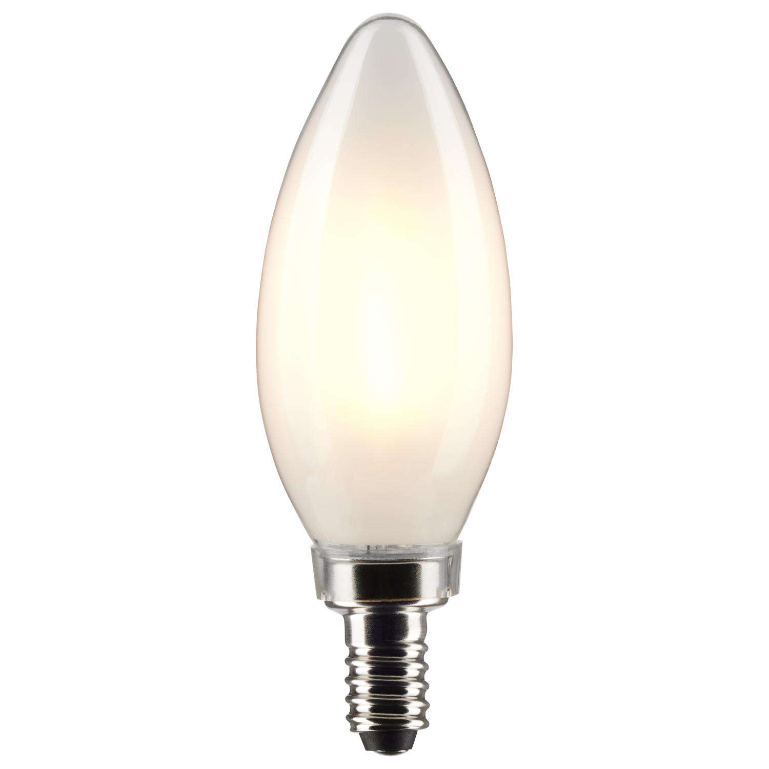 Satco B11 E12 (Candelabra) Filament LED Bulb Warm White 60 Watt Equivalence 2 pk - Ace Hardware