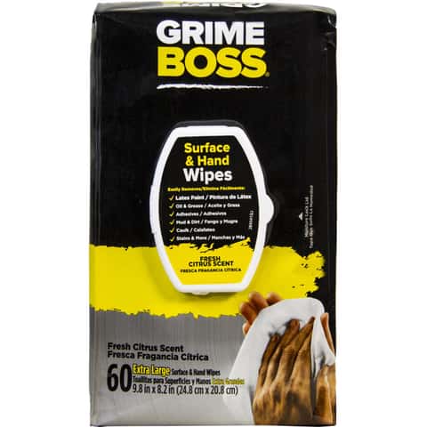 Grime Boss Fiber Blend Cleaning Wipes 10 in. W X 8 in. L 60 pk - Ace ...
