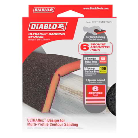 Diablo ULTRAflex 5 in. L X 4 in. W Fine/Medium Sanding Sponge - Ace ...
