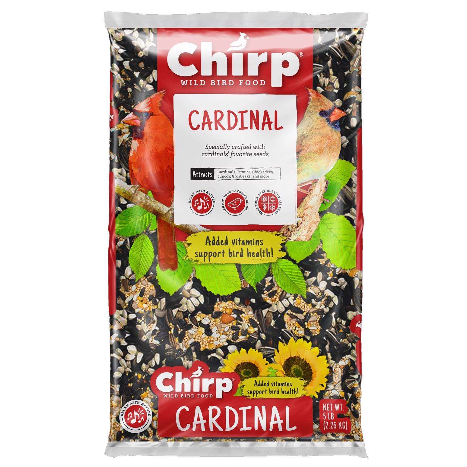 Chirp Cardinal Black Oil Sunflower Wild Bird Food 5 lb Mfr# 14974 - Ace ...