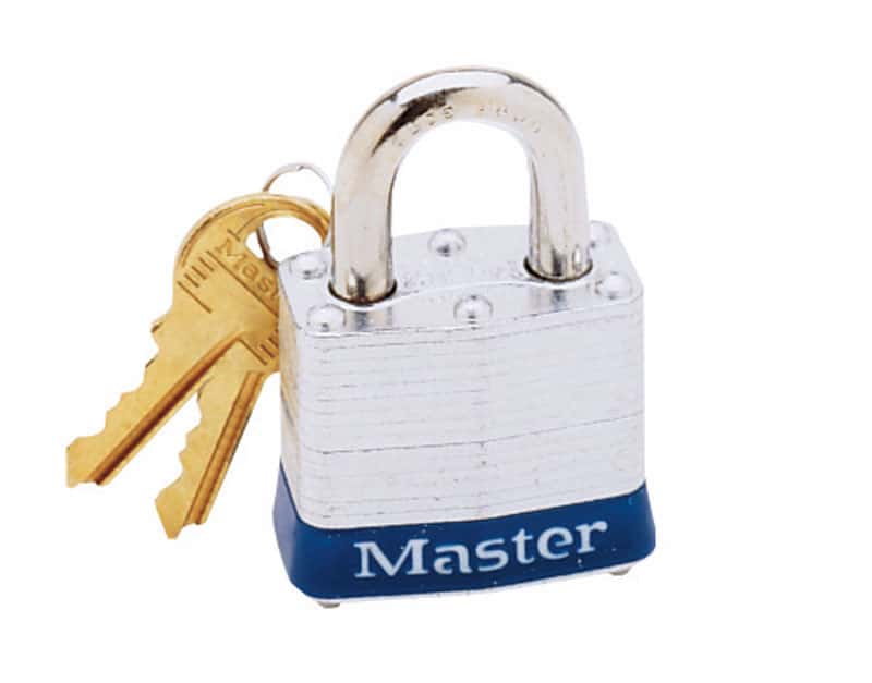 Master Lock 1-5/16 in. H x 1-5/8 in. W x 1-9/16 in. L Laminated Steel 4 ...