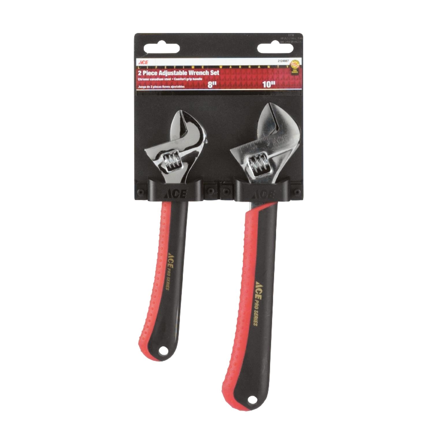 Ace Adjustable Wrench Set 10 in. L 2 pc Mfr 2124667 Ace Hardware