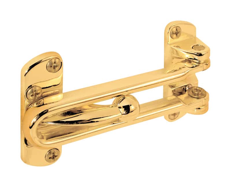 Prime-Line 2-1/2 in. H X 3-7/8 in. L Brass-Plated Metal Door Guard ...