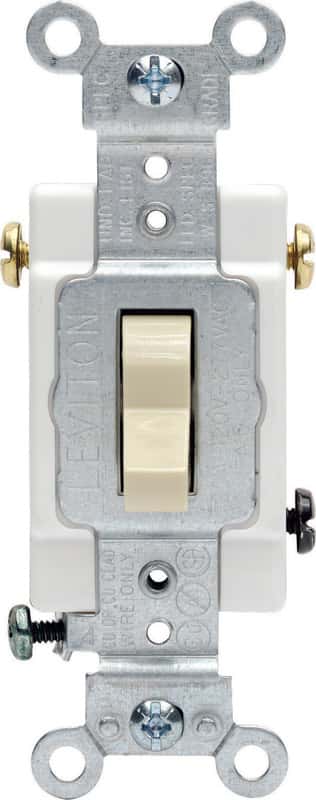 Leviton 20 amps Three Pole Toggle AC Quiet Switch Ivory 1 pk - Ace Hardware