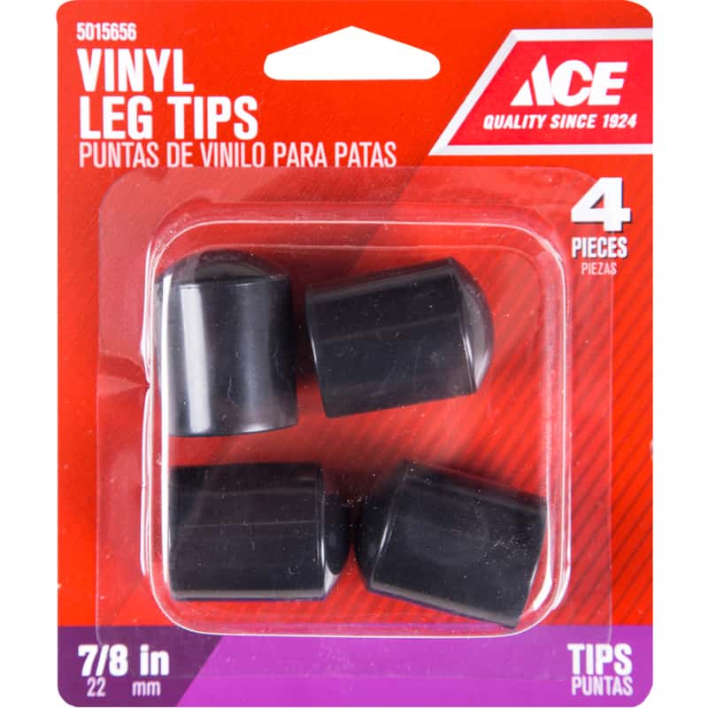Ace Vinyl Leg Tip Black Round 7/8 in. W 1 pk Mfr# 9212/ACE - Ace Hardware