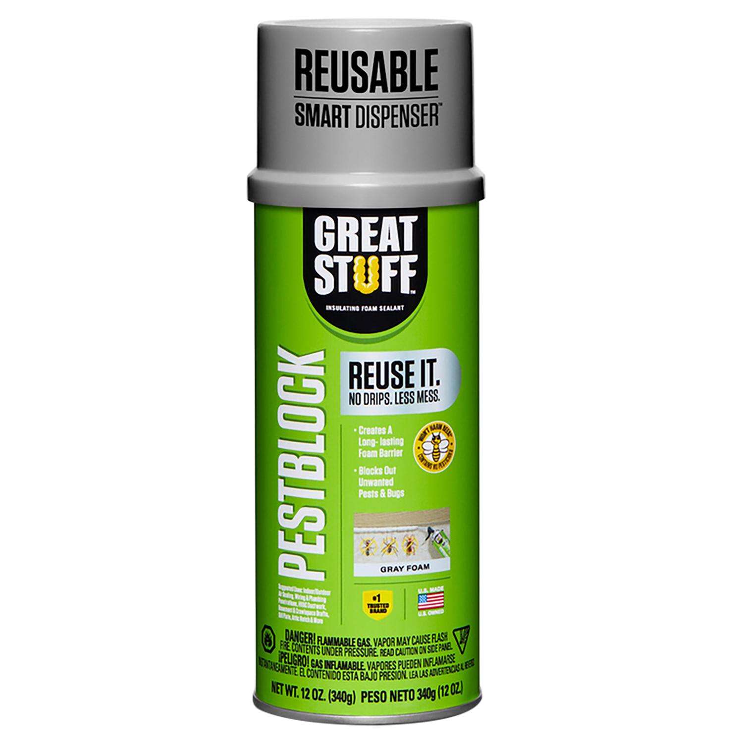 Great Stuff Smart Dispenser Gray Polyurethane Insulating Foam Sealant ...