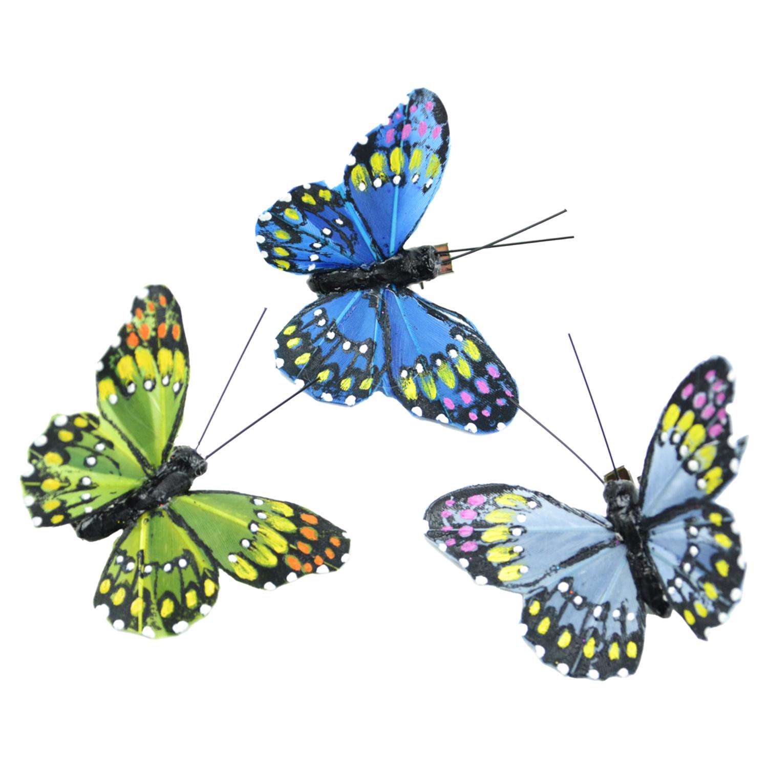 Touch of Nature Assorted Nylon 2.5 in. H Butterfly with Clip Outdoor ...