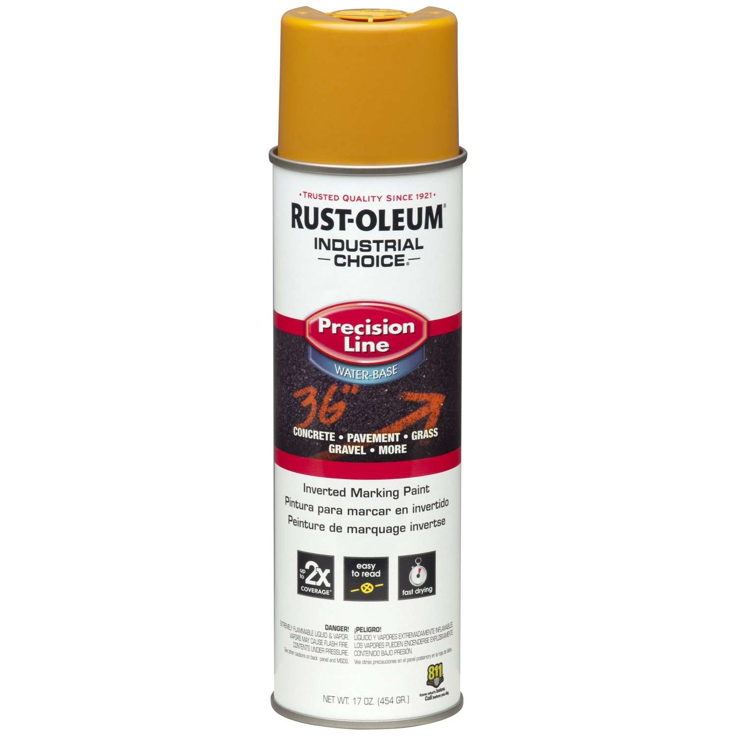 Rust-Oleum Industrial Choice Caution Yellow Field Marking Paint 17 oz ...