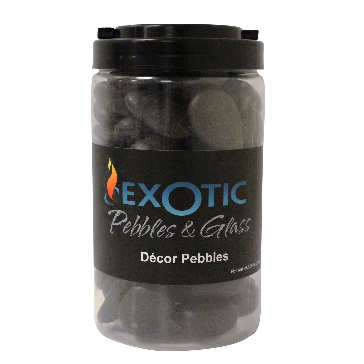 Exotic Pebbles & Glass Black Polished Deco Pebbles 5.5 lb Mfr# PBS ...