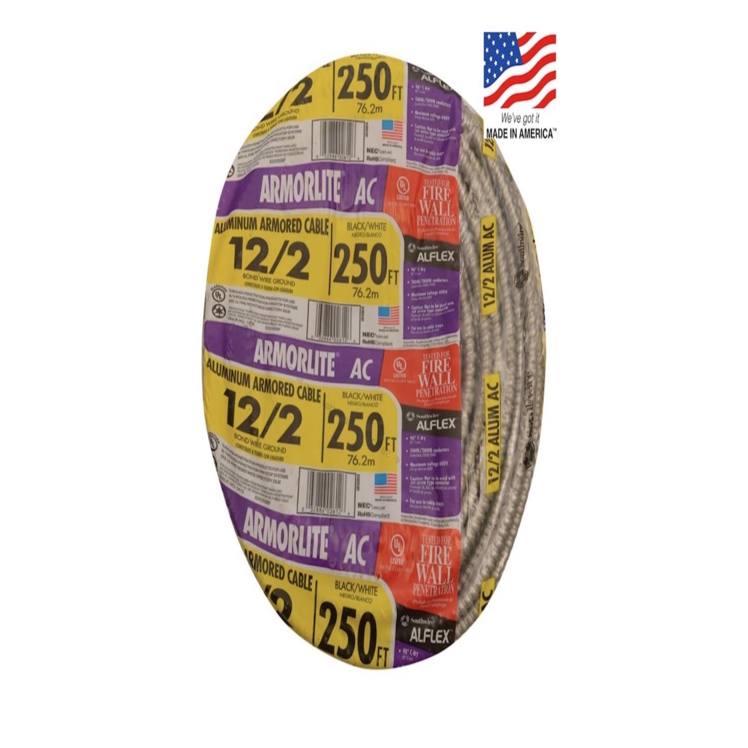 Southwire Armorlite 250 ft. 12/2 Solid THHN Aluminum Cable – Sansujyuku