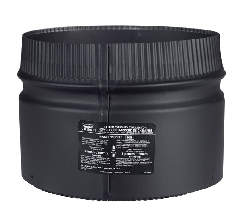 Selkirk Adjustable 8 in. D Stainless Steel Stove Pipe Adapter – Sansujyuku