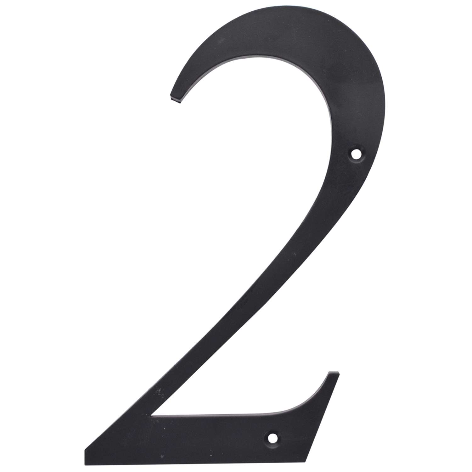 Hillman 6 in. Reflective Black Plastic Nail-On Number 2 1 pc - Ace Hardware