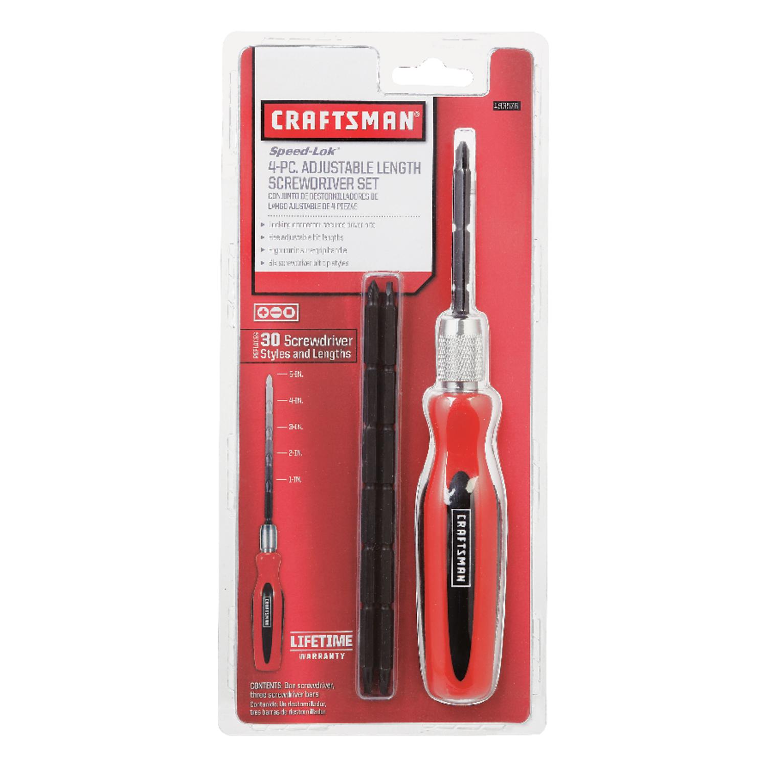 Craftsman Multi-Bit Screwdriver Set 9.5 in. 4 pc - Ace Hardware