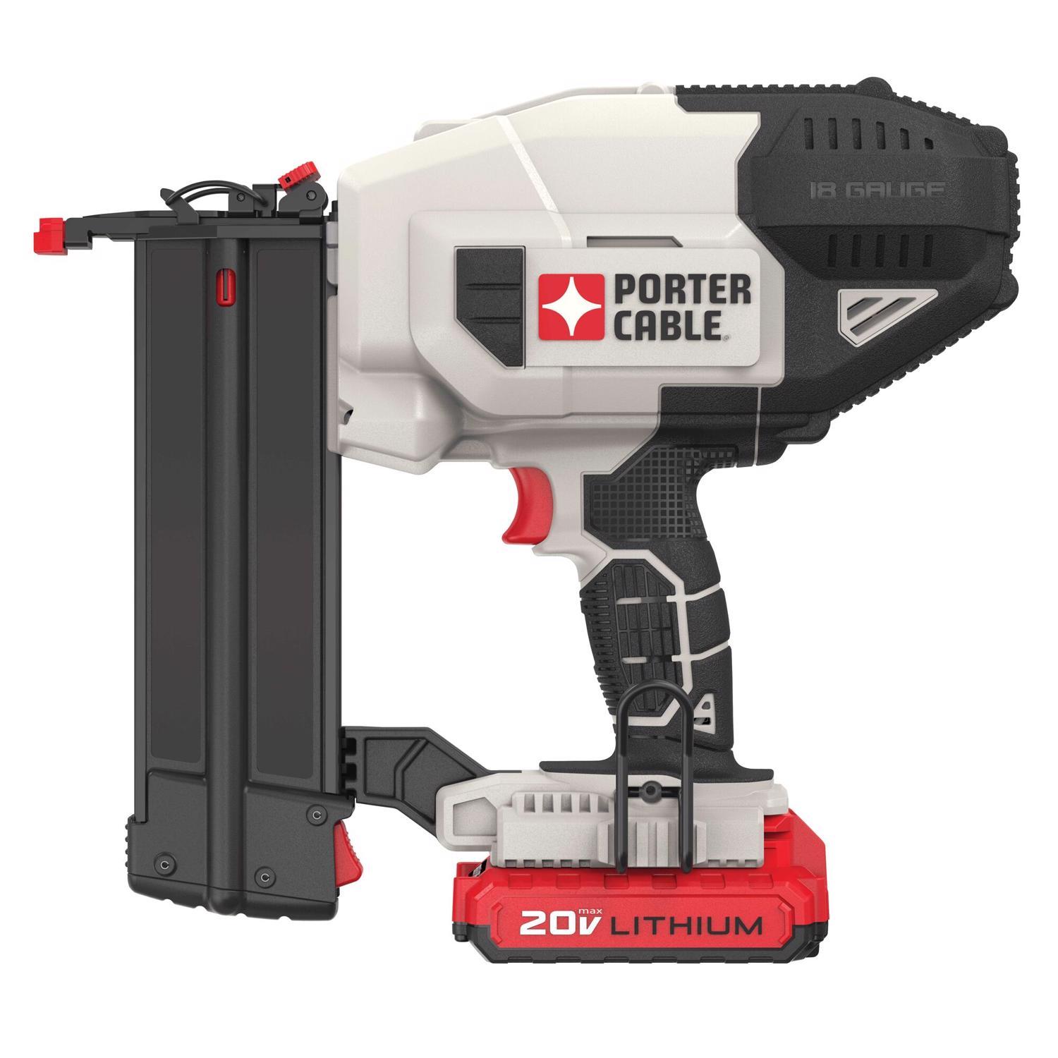 Porter Cable 18 Ga. Cordless Brad Nailer Kit Battery Charger 20 V Mfr PCC790LA Ace Hardware