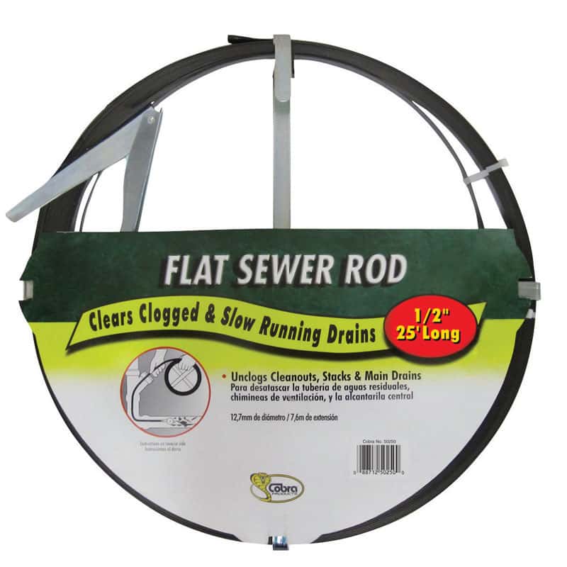 Cobra 25 ft. L Flat Steel Sewer Rod - Ace Hardware