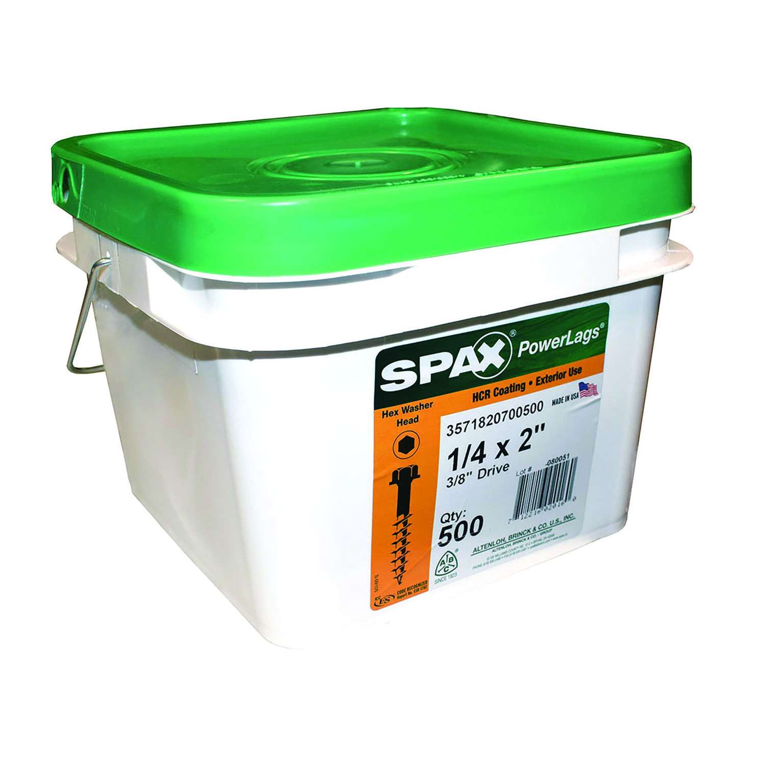 SPAX PowerLags 1/4 in. in. X 2 in. L Hex Drive Hex Washer Head ...