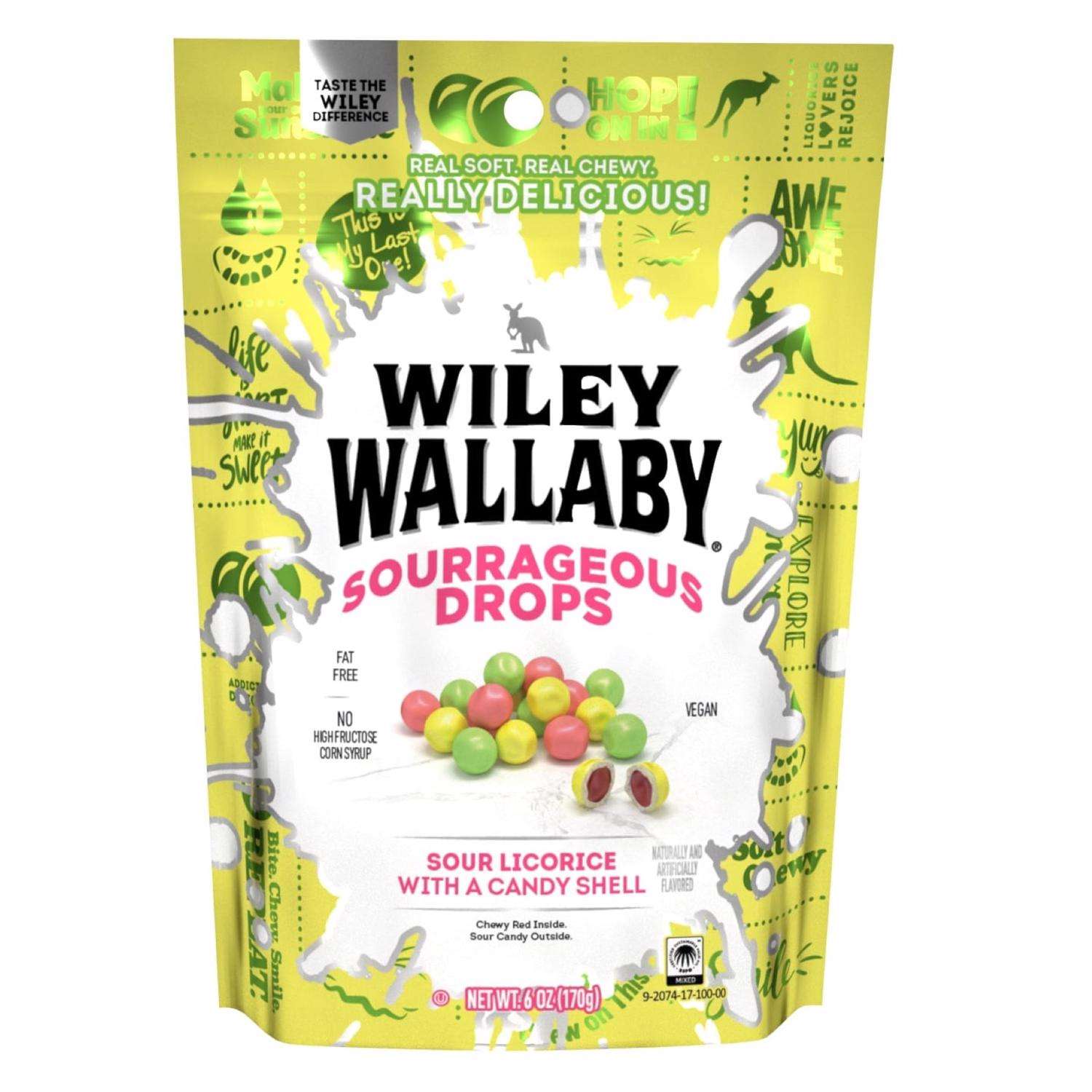 Wiley Wallaby Green Apple/Lemon/Watermelon Licorice Sour Bites 6 oz ...